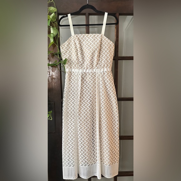Alex Marie | Dresses | Alex Marie Elegant Cream Embroidered Sleeveless ...
